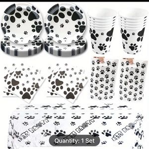 Red Dress Boutique | Party Supplies | New Dog Paw Prints Theme Party ...